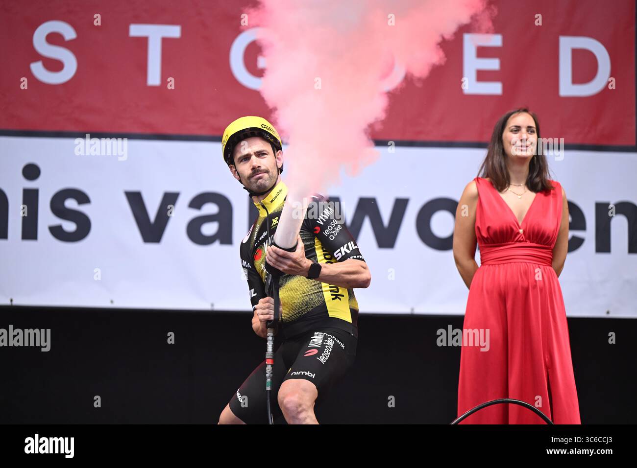 Belgian Victor Campenaerts of Team Visma-Lease a Bike pictured before ...