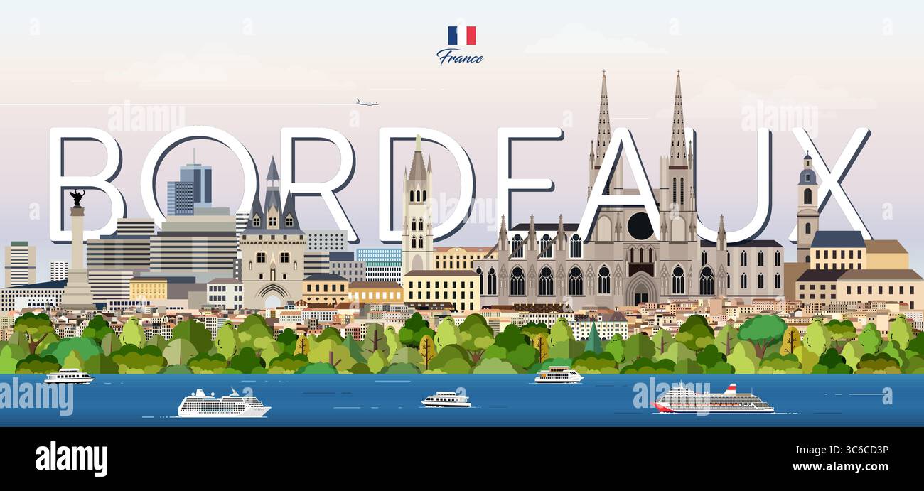 Bordeaux cathedral Stock Vector Images - Alamy