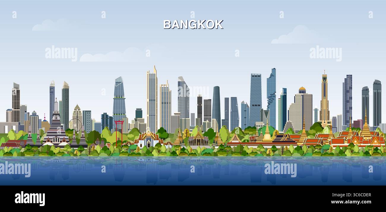 Beautiful panoramic view on Stock Vector Images - Alamy