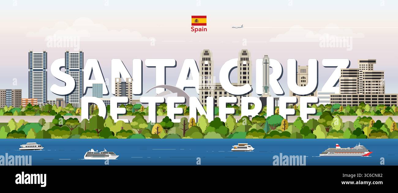 Santa cruz tenerife architecture Stock Vector Images - Alamy
