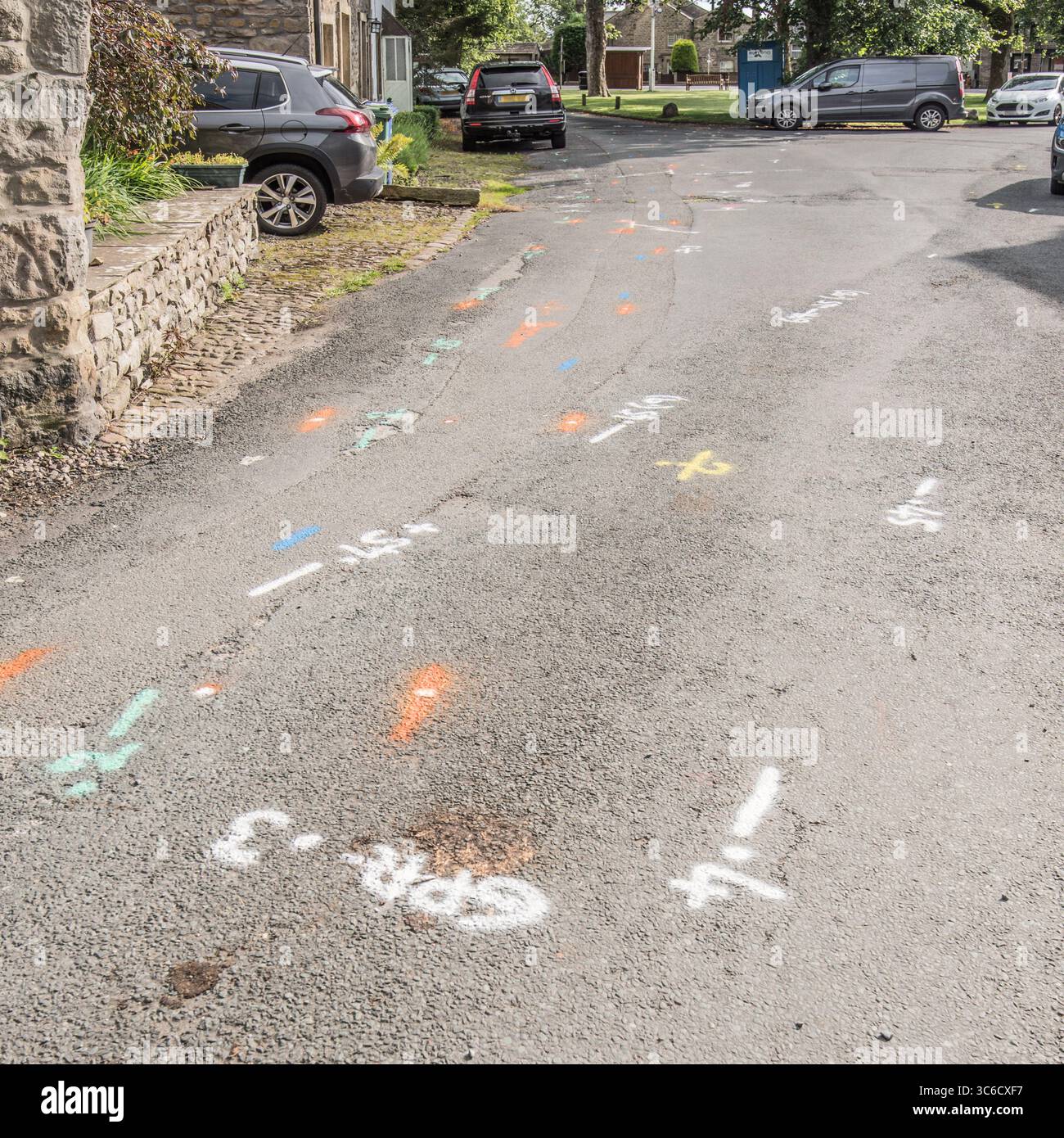 Fluorescent marking lines hi-res stock photography and images - Alamy
