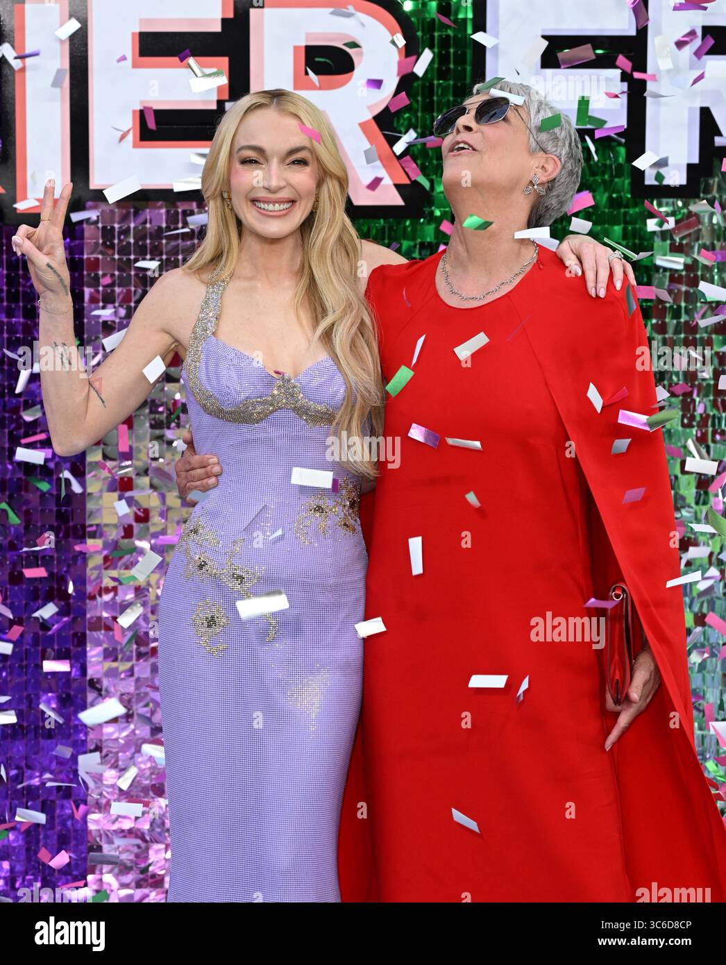 London, UK. July 31st, 2025. Lindsay Lohan and Jamie Lee Curtis at the ...