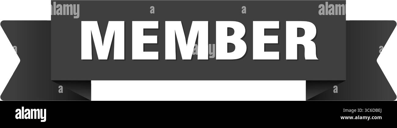 member ribbon. member ribbon isolated on transparent background Stock ...