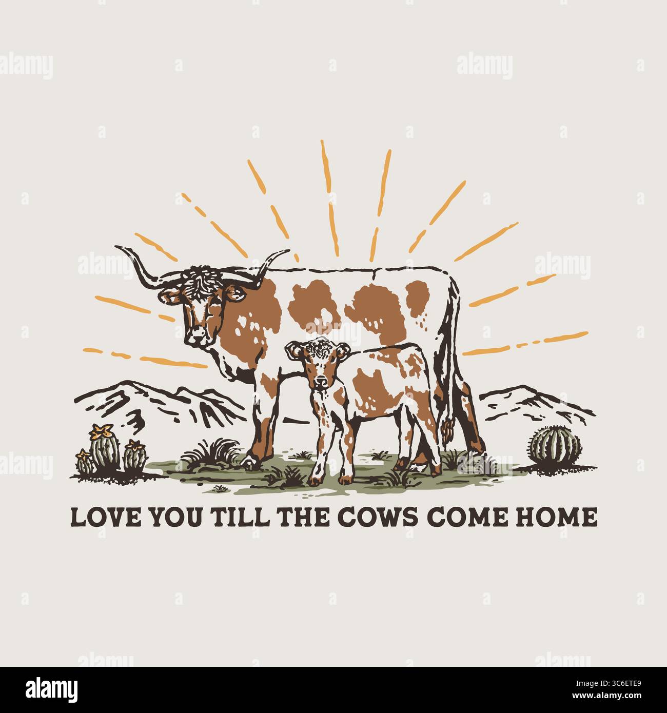 Till the cows come home Stock Vector Images - Alamy