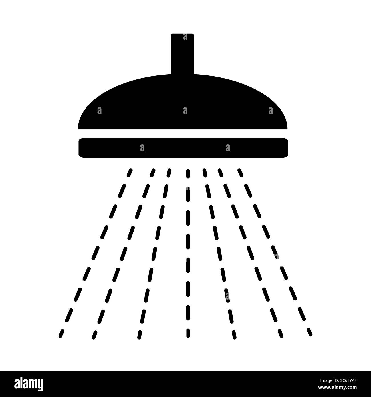 Showerhead silhouette with water spray icon design Stock Vector Image ...