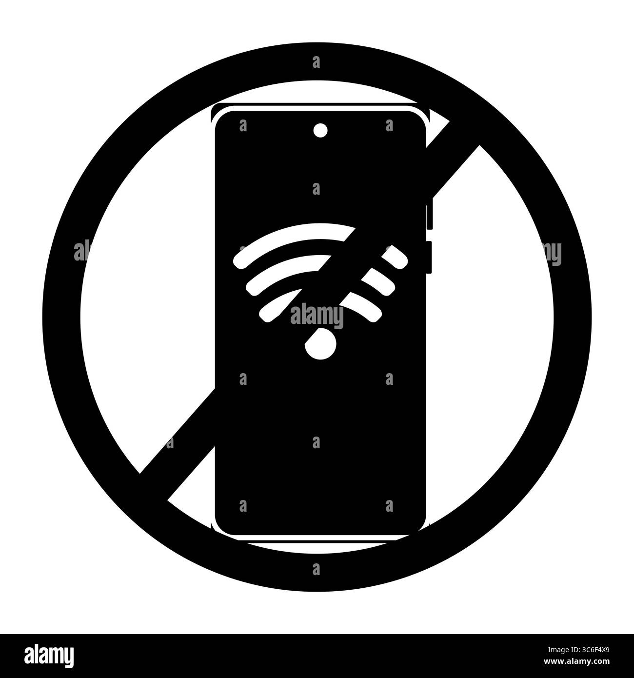 No mobile phones allowed sign with black circle and slash Stock Vector ...