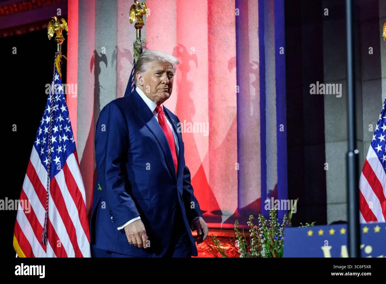President Donald J. Trump arrives at the stage for the White House AI ...