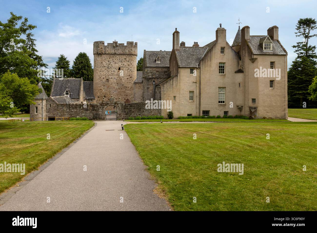 A 13th-century tower stands at the heart of Drum Castle, a historic ...