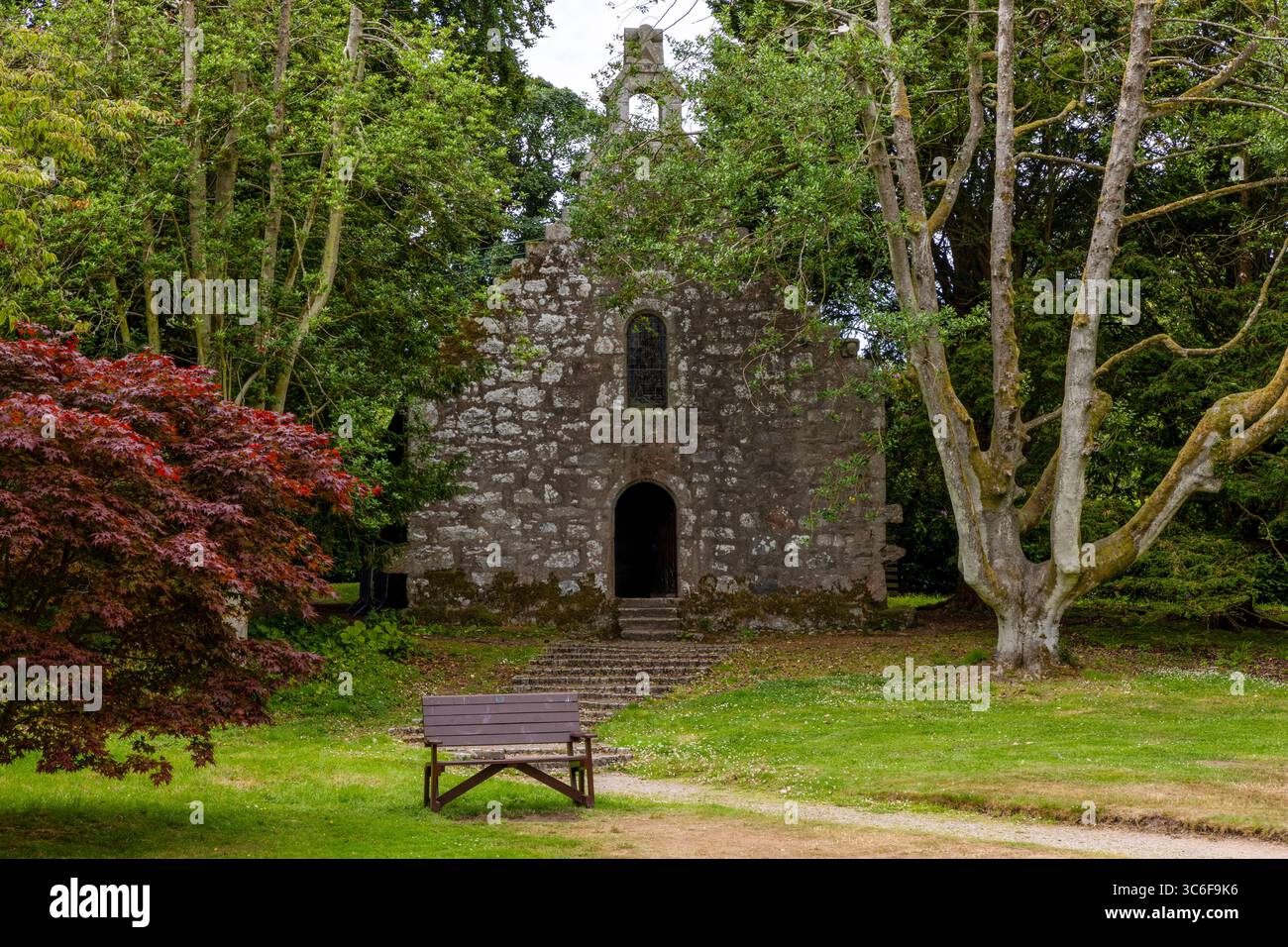 A 13th-century tower stands at the heart of Drum Castle, a historic ...