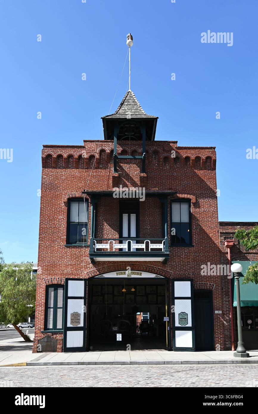 LOS ANGELES, CALIFORNIA - 25 JULY 2025: The Old Plaza Firehouse, also ...