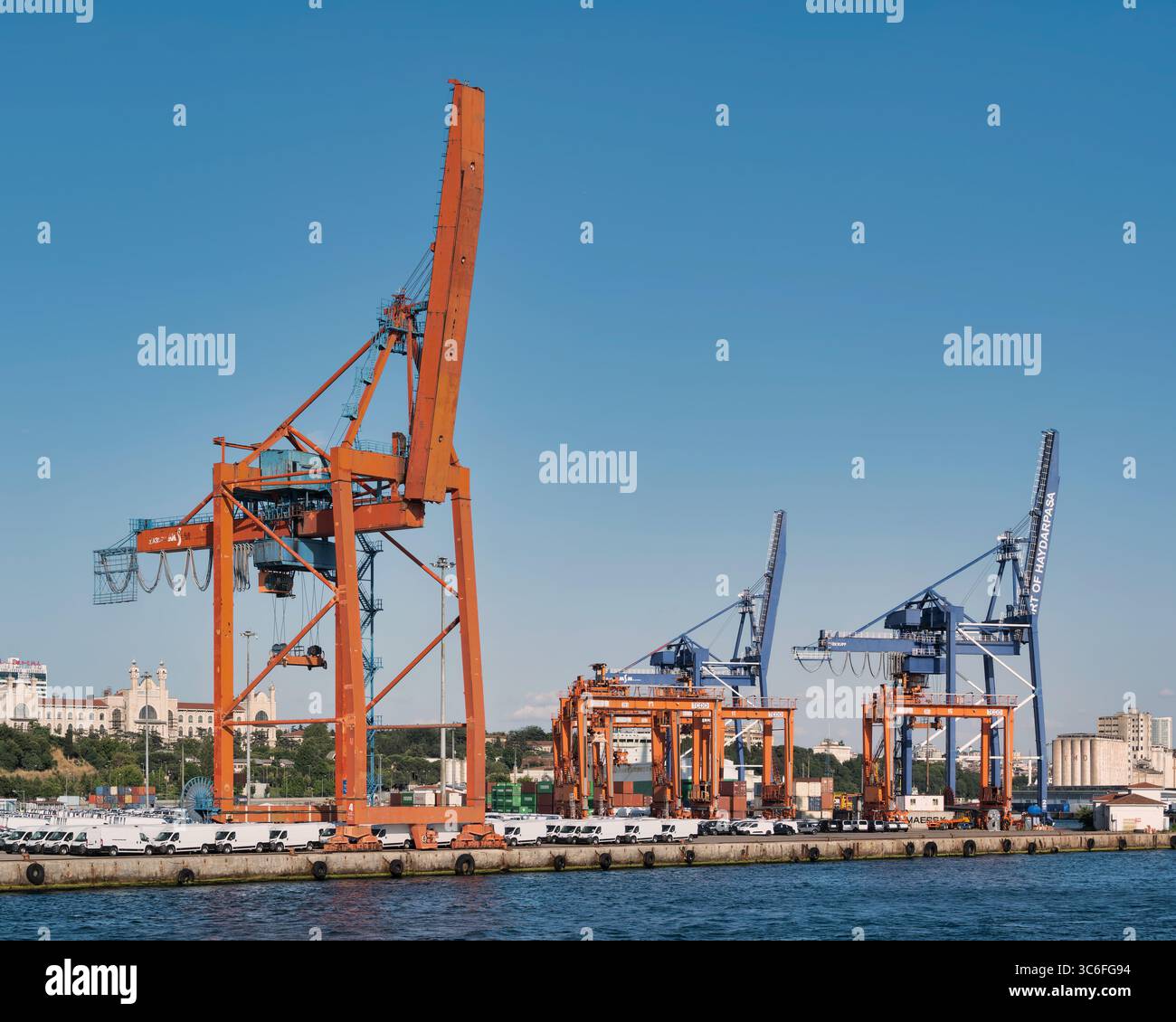 Istanbul, Turkey - June 14, 2025: Haydarpasa Port, Industrial scene ...
