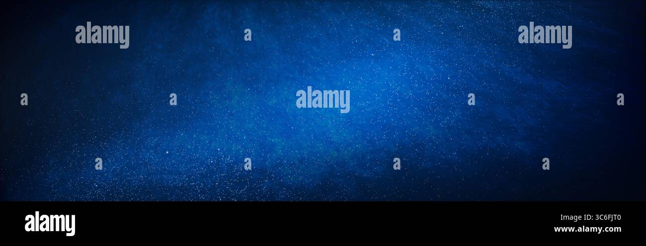 Blue space background with shining stars and cosmic dust. Realistic ...