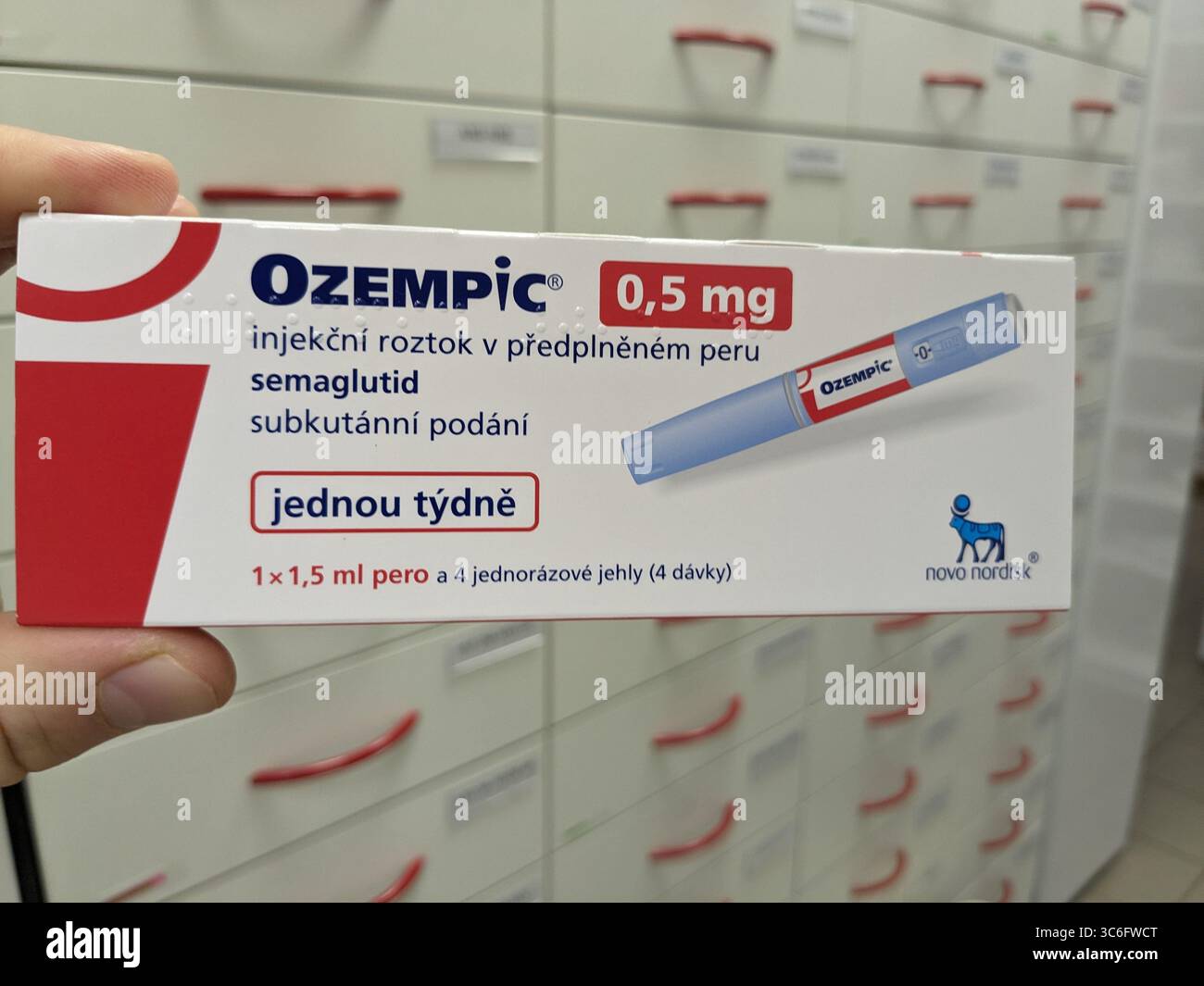 Prague,Czech Republic-May 6 2025: Ozempic semaglutide pen by Novo ...