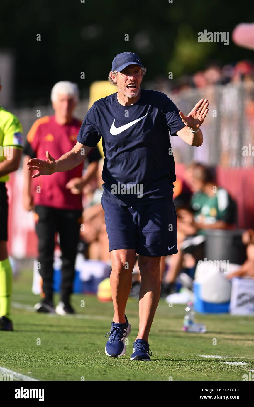 Damien Ott, coach of A.S. Cannes participates in the friendly match ...