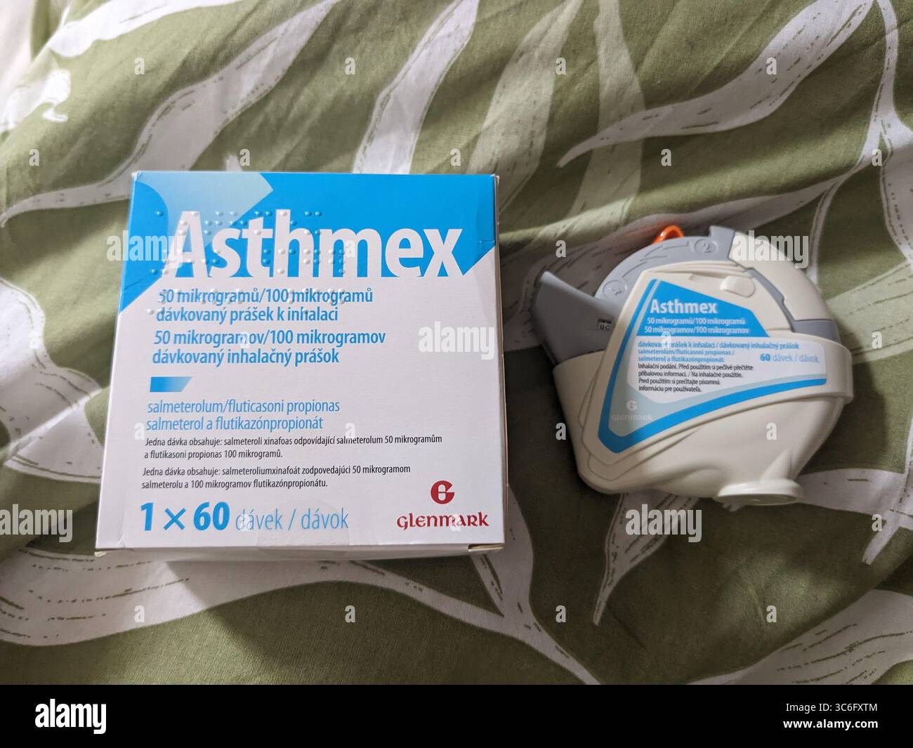 Prague,Czech Republic-May 6 2025: Asthmex inhaler used for asthma ...
