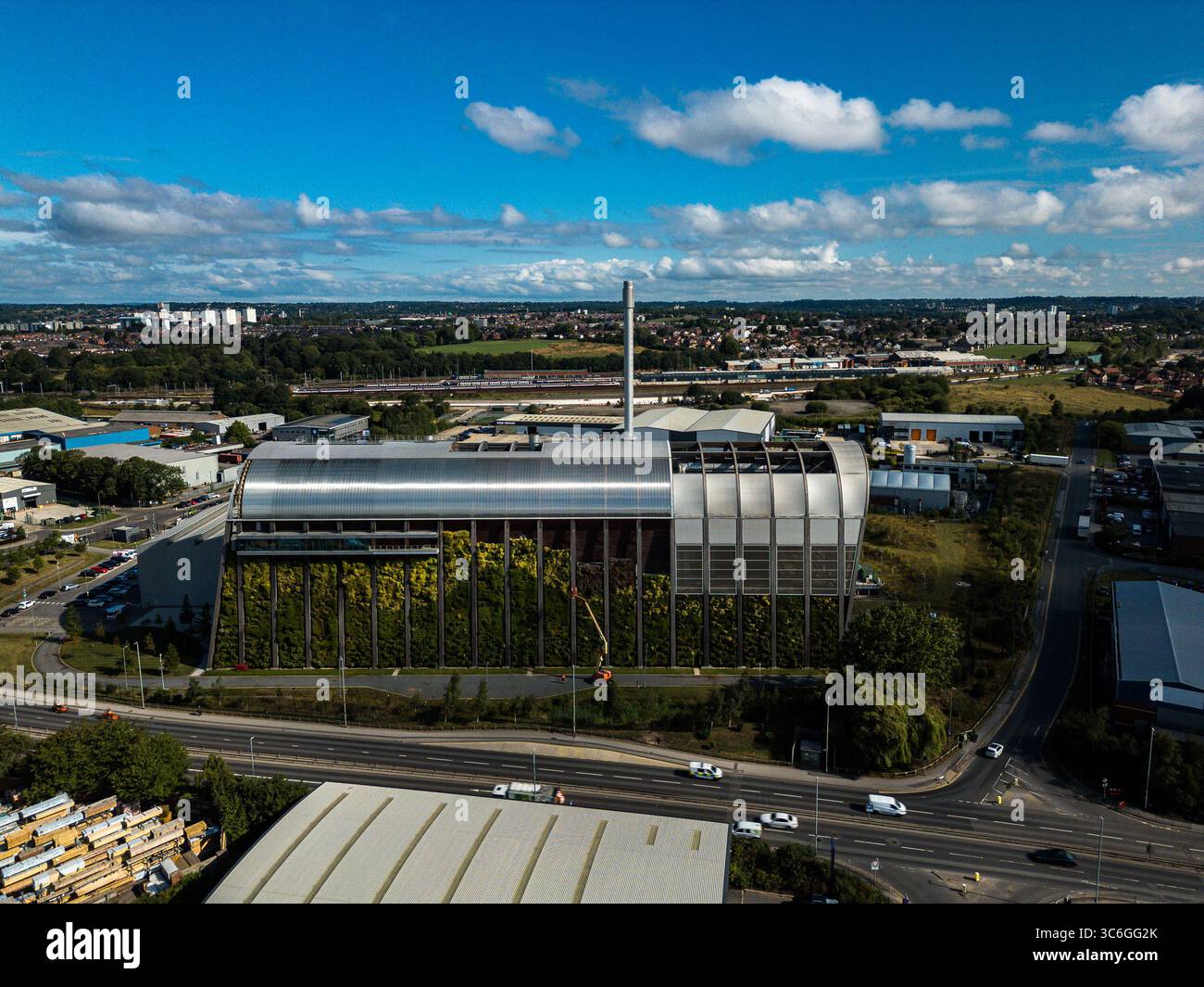 Drone photograph of Leeds Recycling and Energy Recovery Faciility (RERF ...