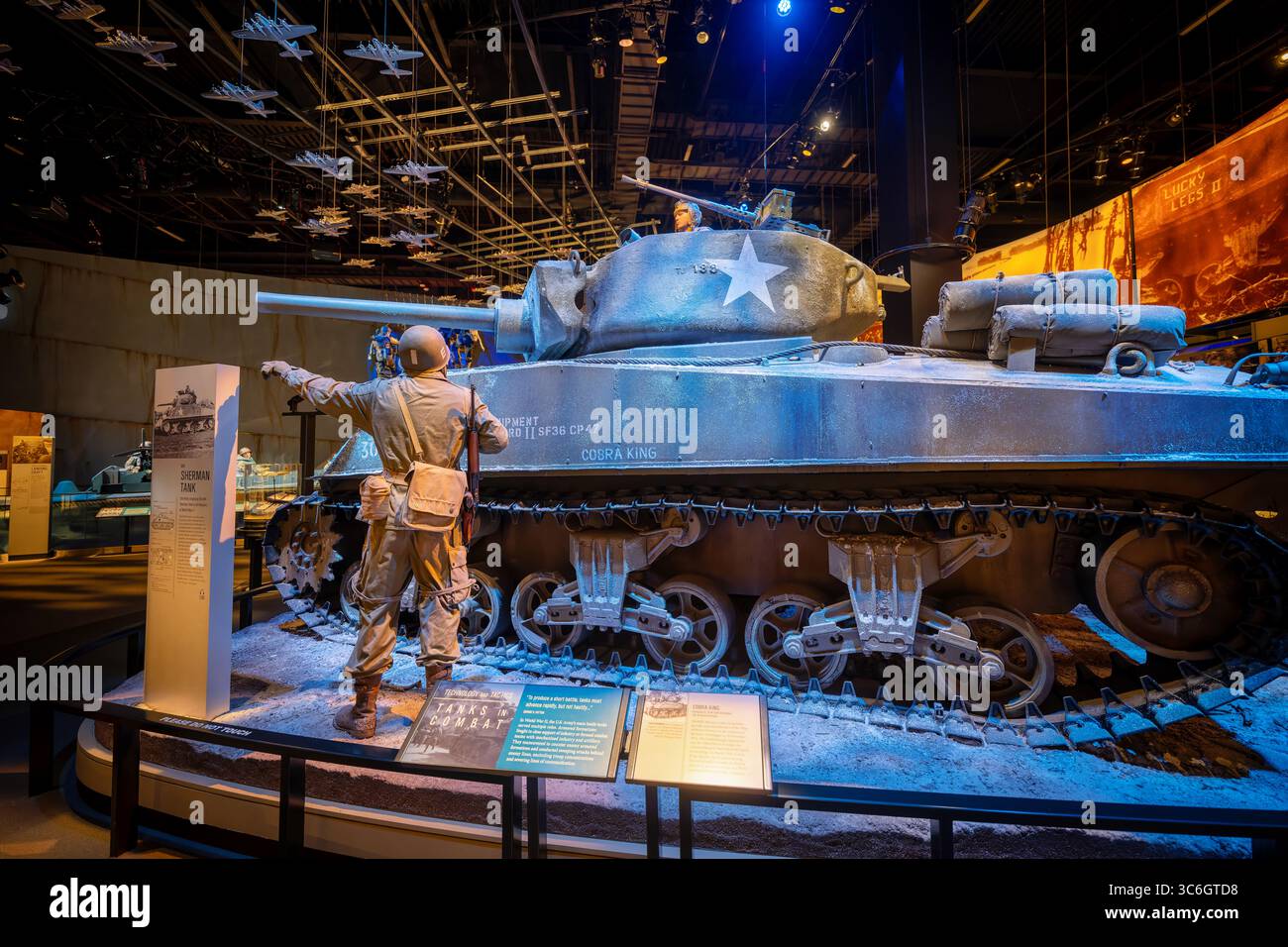 FORT BELVOIR, Virginia — The Cobra King M4A3E2 Sherman tank exhibit at the National Museum of ...