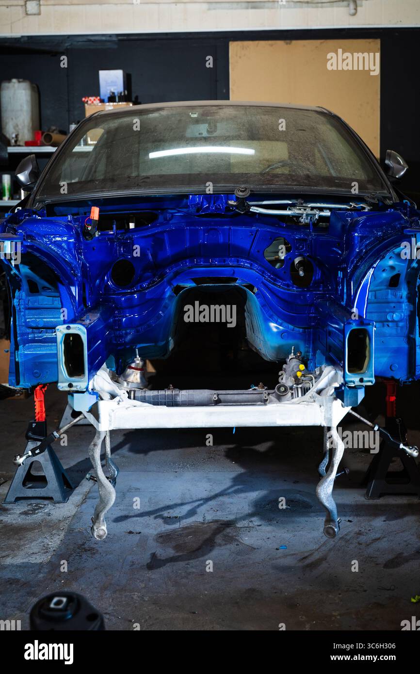 Project drift car in a raw phase before installing suspension, massive ...