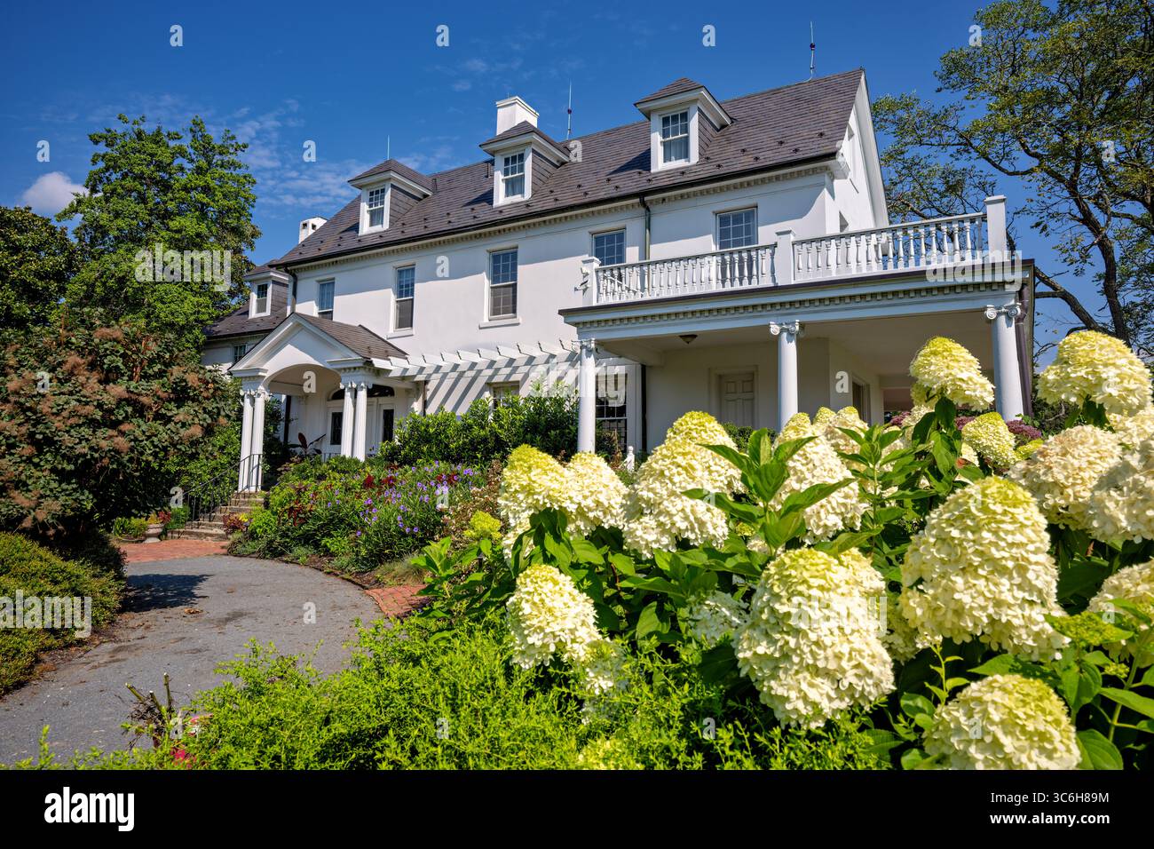 ALEXANDRIA, Virginia — The main building at George Washington's River Farm serves as ...
