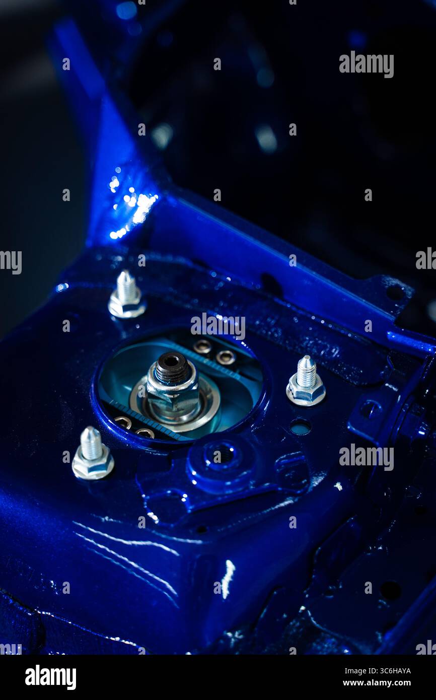 Camber plate top mount shows precision alignment, setup enhances ...