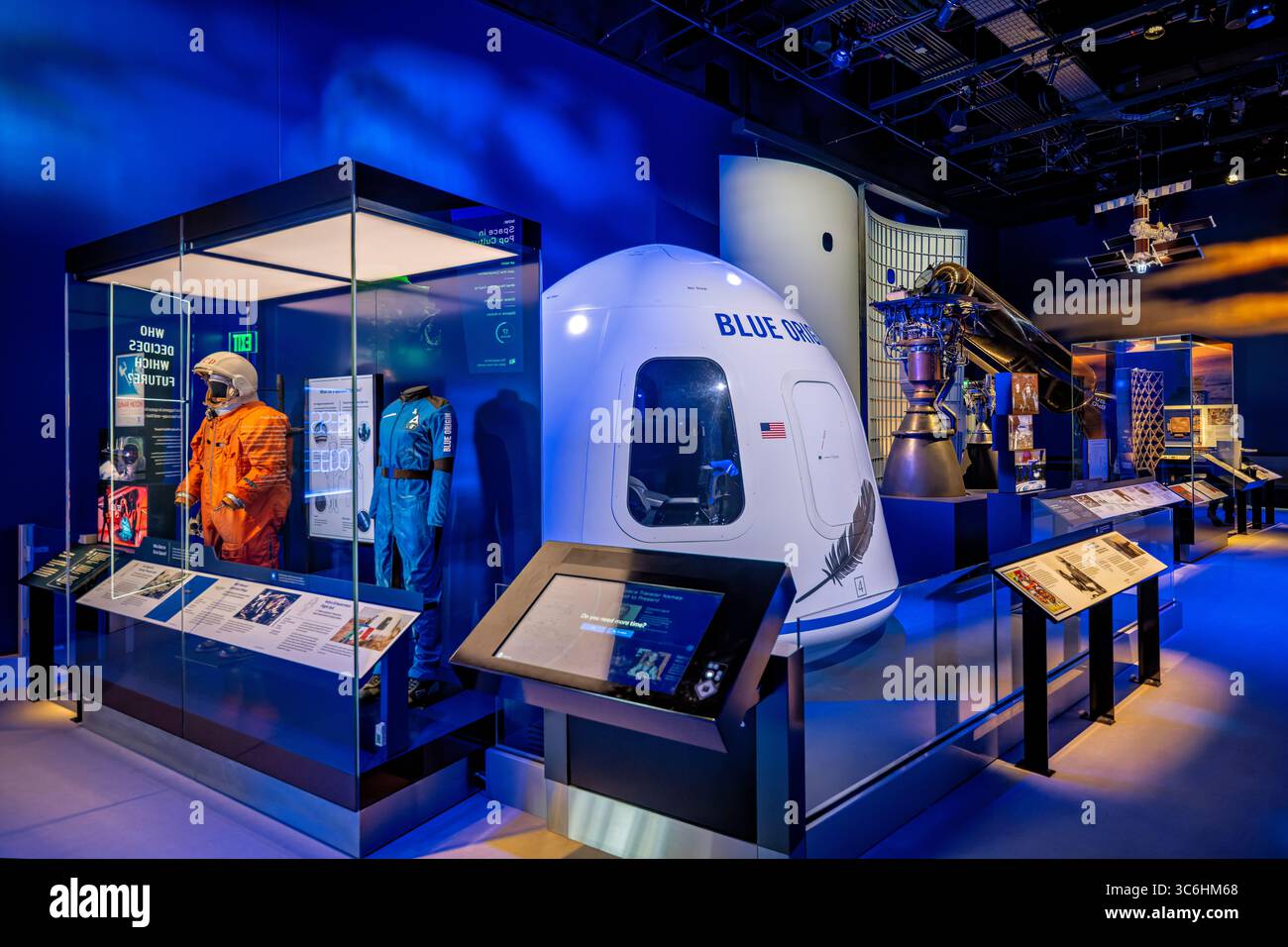 WASHINGTON DC — A full-scale model of the Blue Origin New Shepard crew ...