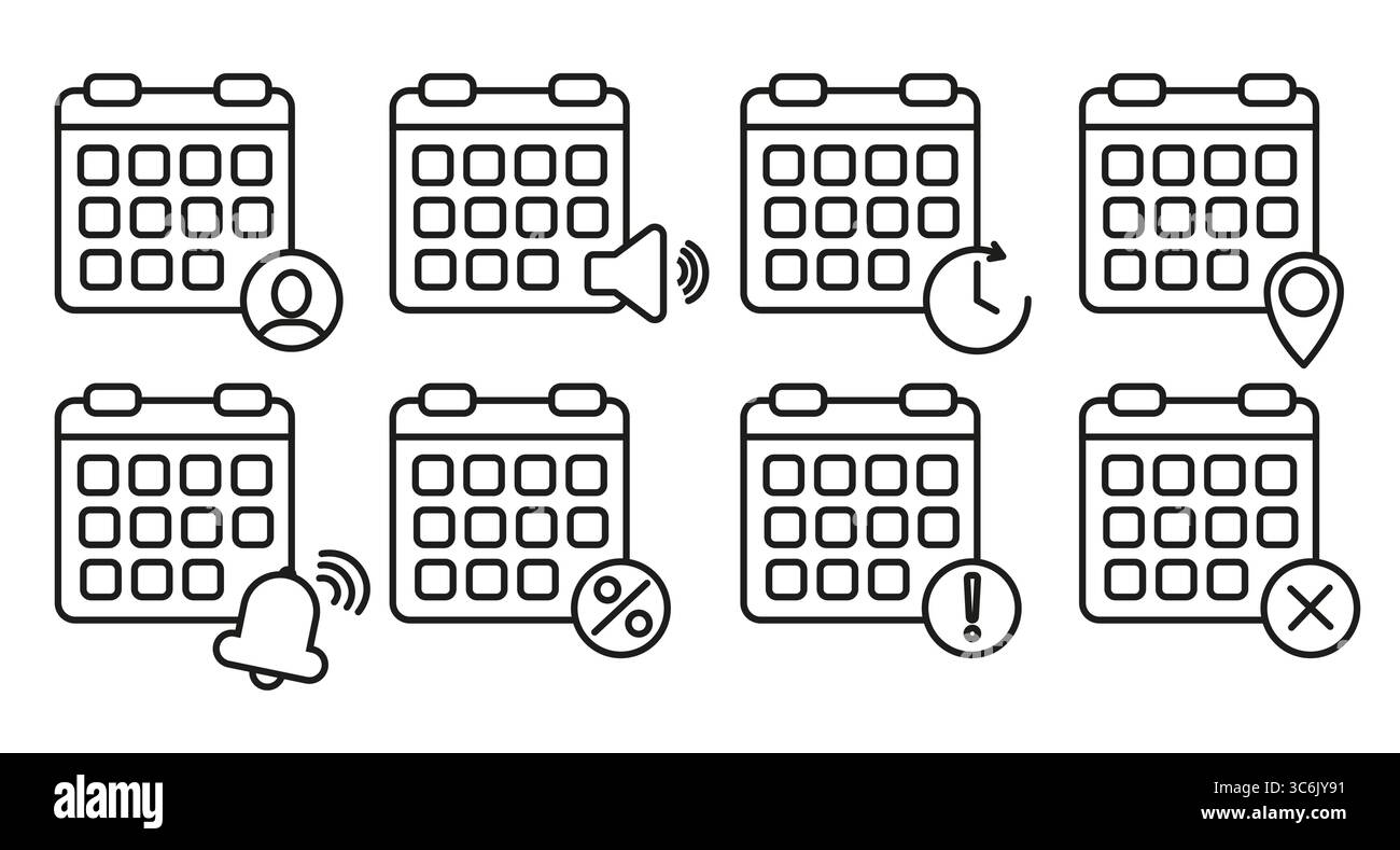 Calendar planning date Stock Vector Images - Alamy