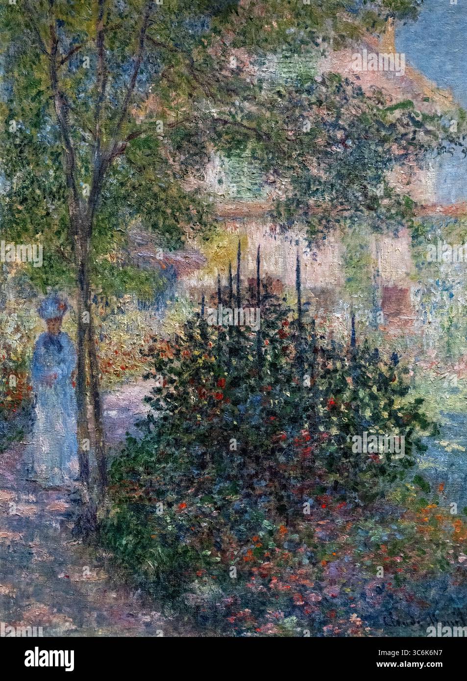 painting called Camille Monet in the Garden at Argenteuil by Claude ...