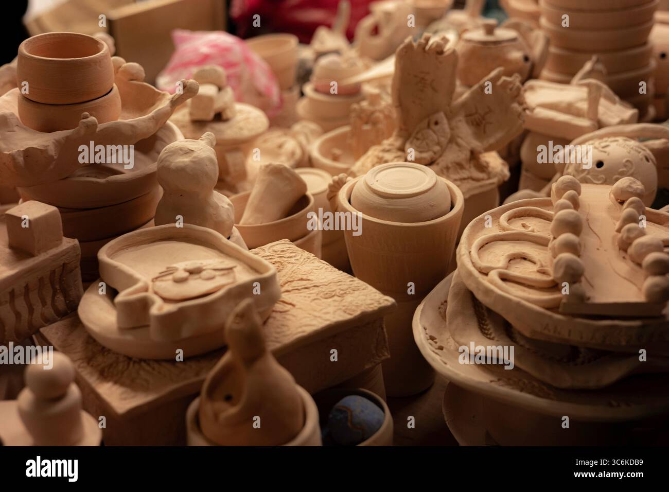 Handmade Pottery Artworks in Taipei, Taiwan Stock Photo - Alamy