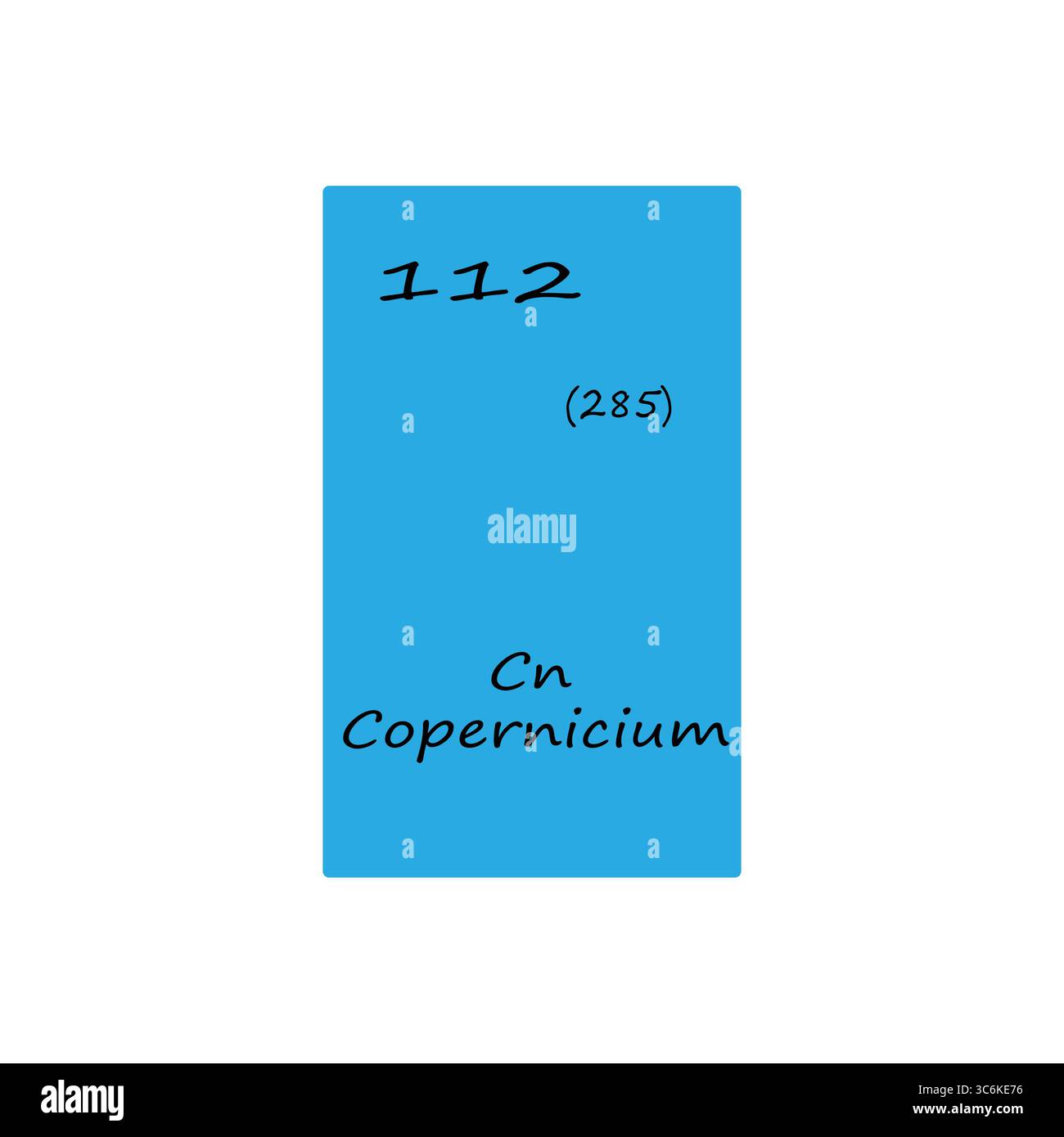 Copernicium element icon. One hundred twelve number. Two hundred eighty ...