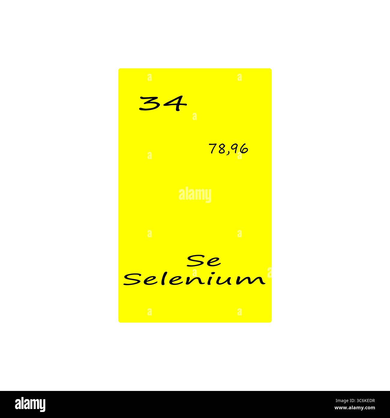 Selenium element icon. Thirty four number. Seventy eight mass. Vector ...