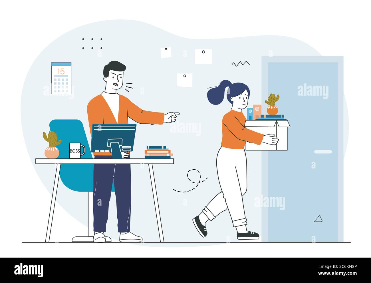 Employee reprimand Stock Vector Images - Alamy