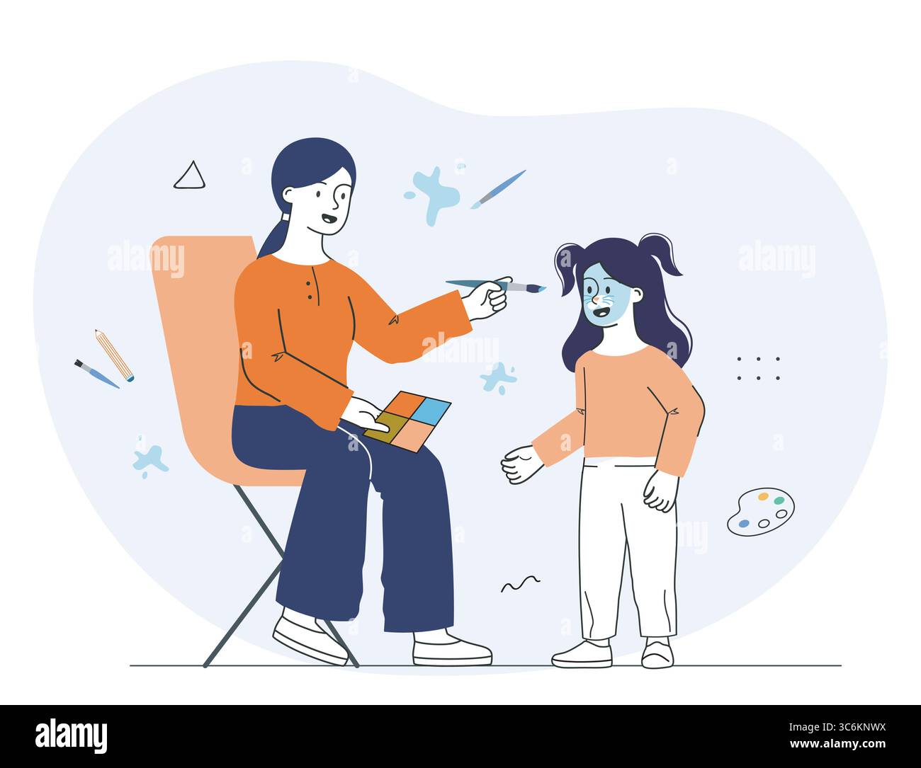 Face drawing activity Cut Out Stock Images & Pictures - Alamy