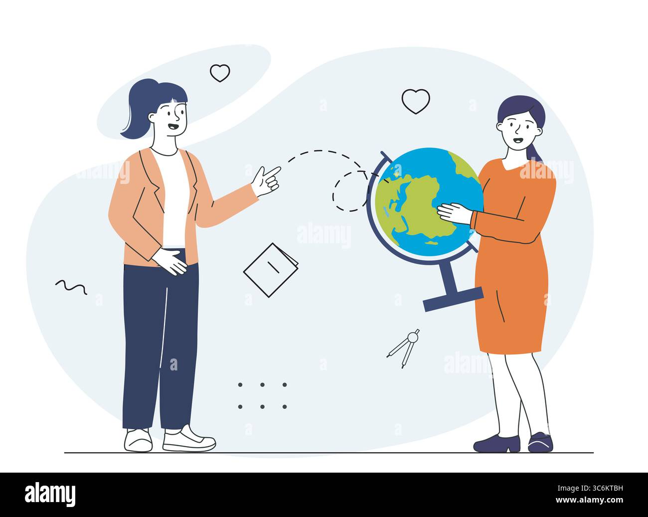 Classroom elements cartoon Cut Out Stock Images & Pictures - Alamy