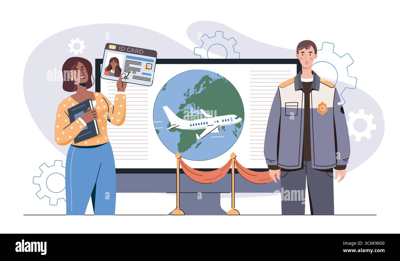 Security control airport people Cut Out Stock Images & Pictures - Alamy