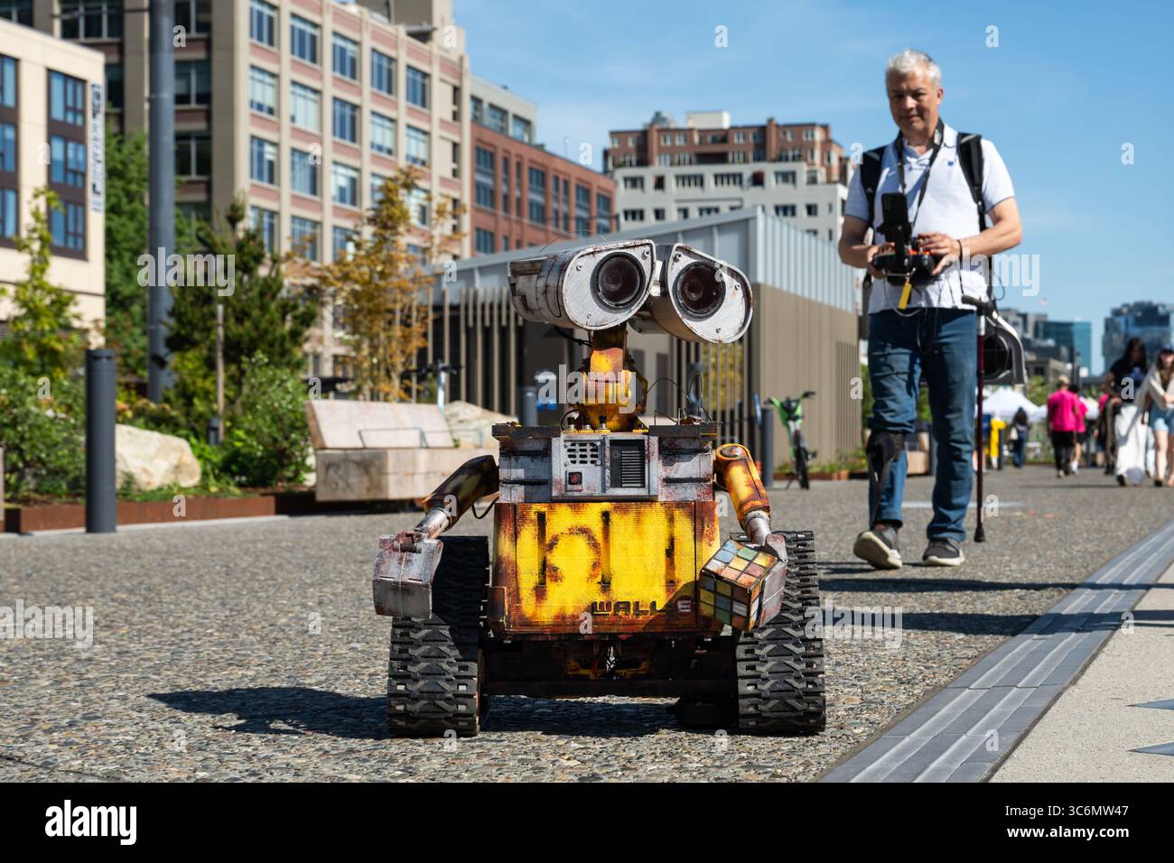 Seattle, USA. 28th May 2025. A remote controlled Wall-E robot on the ...
