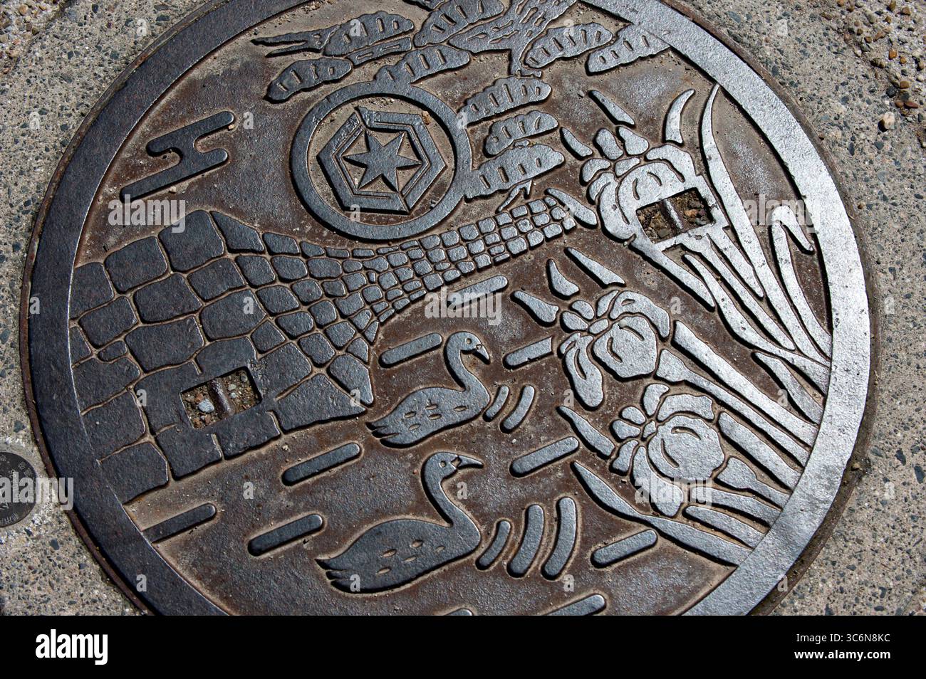 Hikone manhole hi-res stock photography and images - Alamy