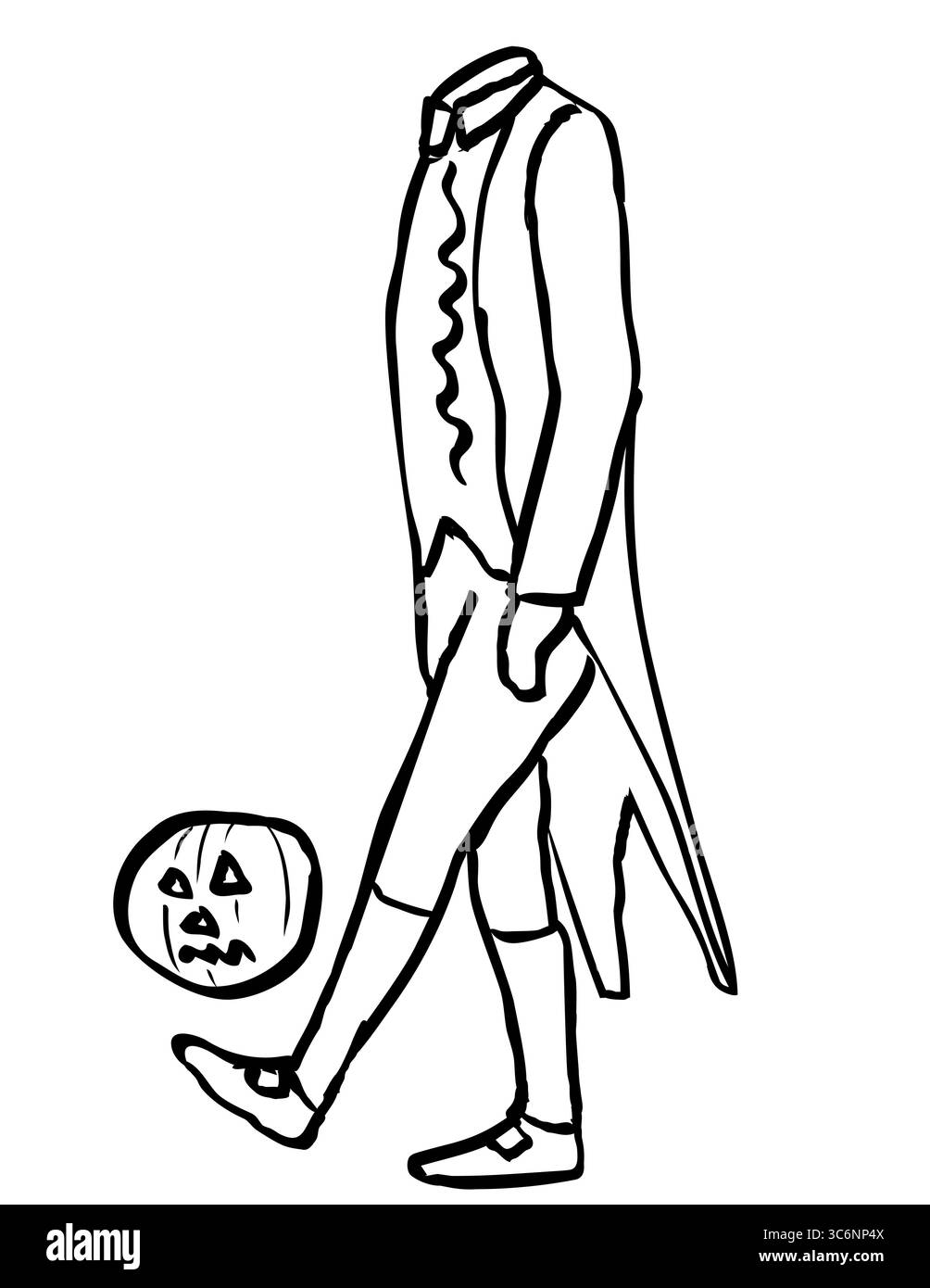 Halloween man pumpkin in Black and White Stock Photos & Images - Alamy