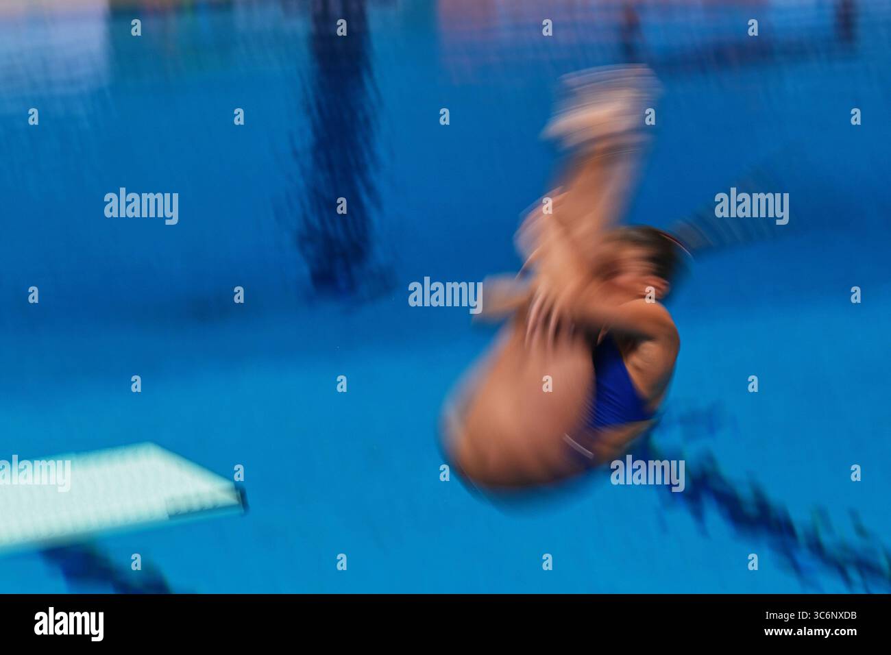 Luana Lira of Brazil competes in the women's 3m springboard diving ...