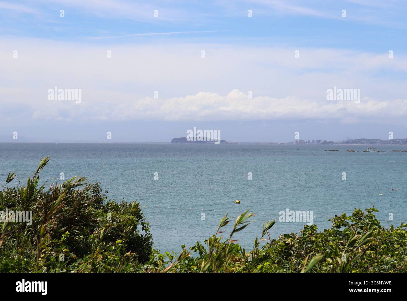 View of the seaside area around Isshiki, Hayama, Japan, known for its ...