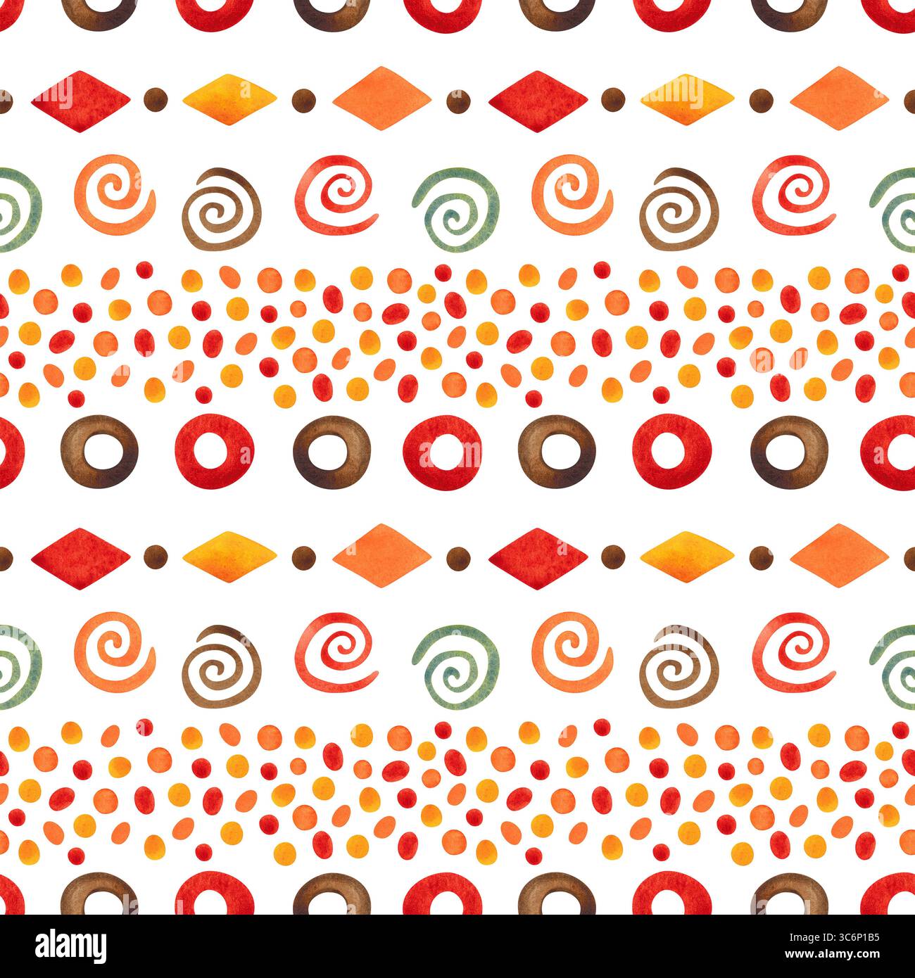 Seamless big pattern of different geometric shapes traditional African ...