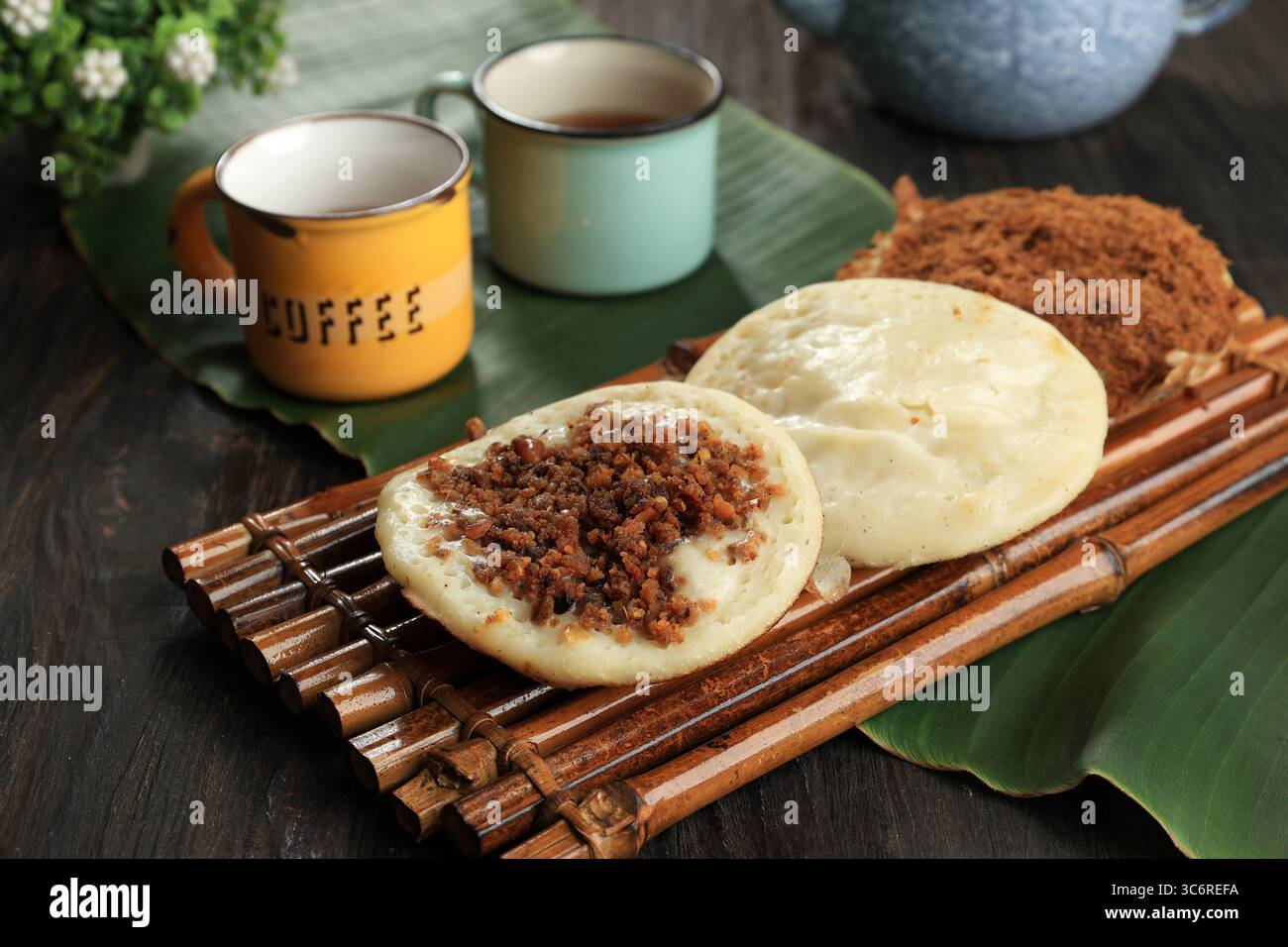 Surabi Oncom, Indonesian Traditional Pancake with Oncom Fermented ...