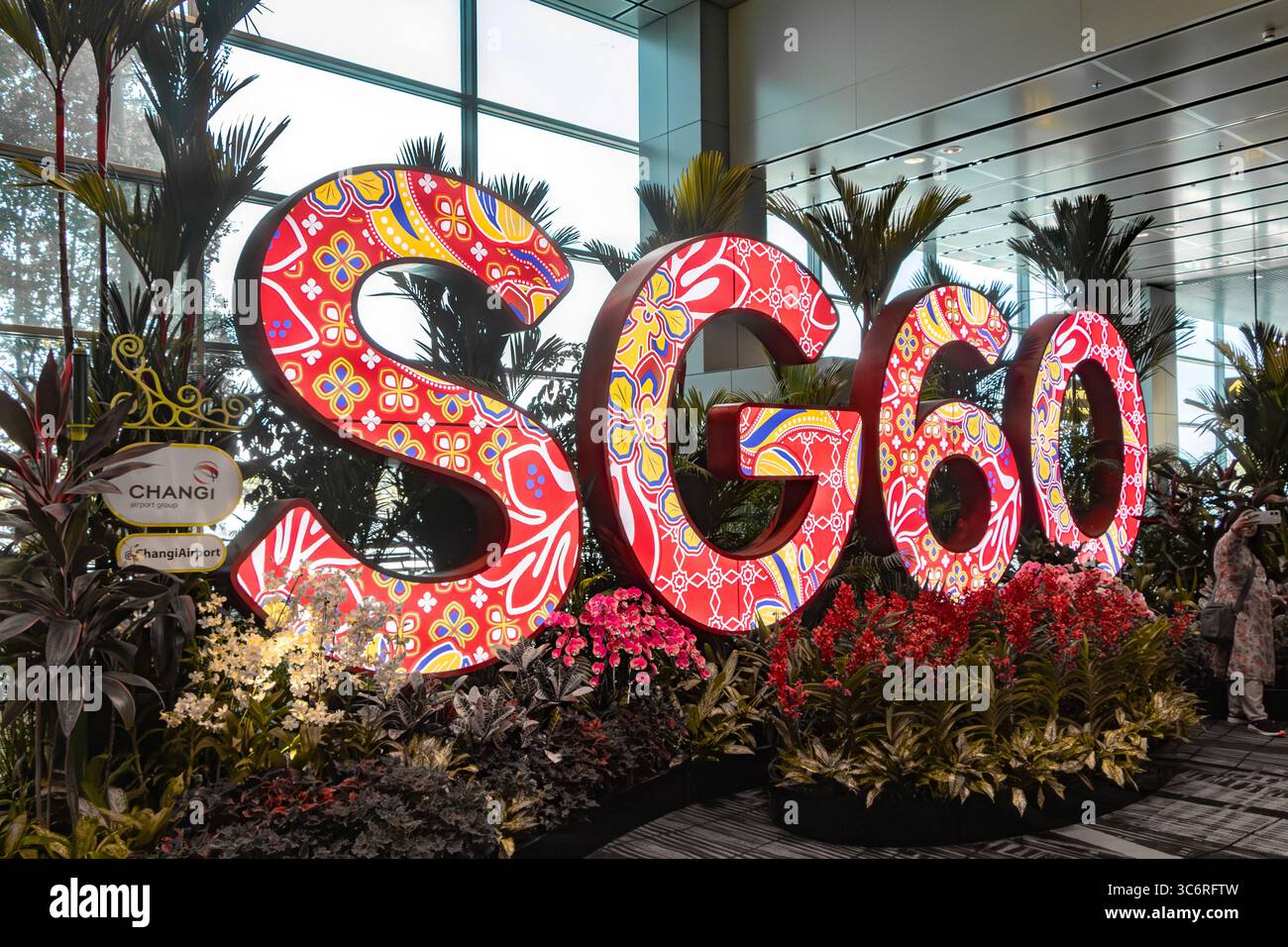 signs for SG60 representing sixty years of Singapore independence from ...