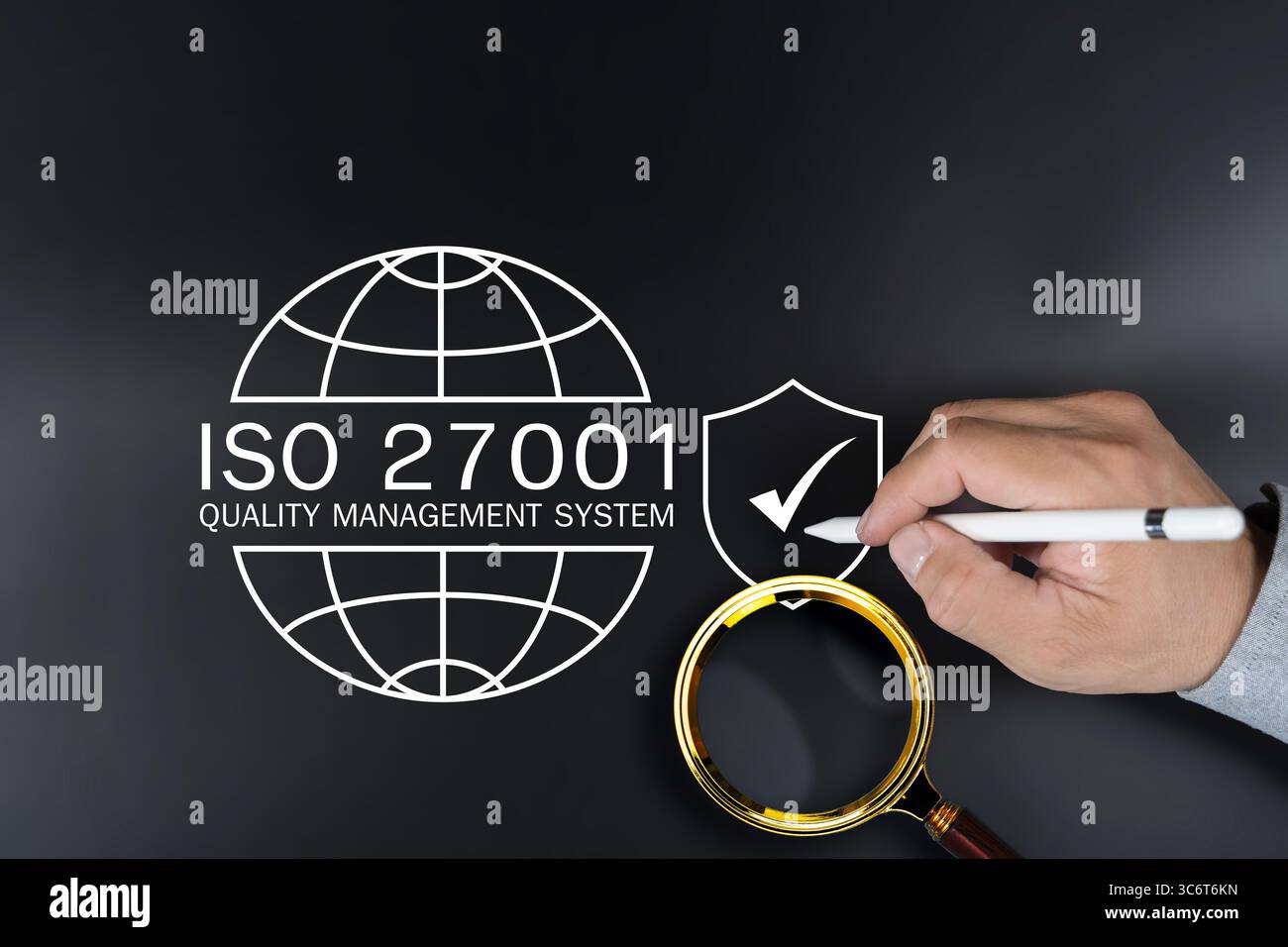 ISO 27001 standard concept showing cybersecurity, information ...