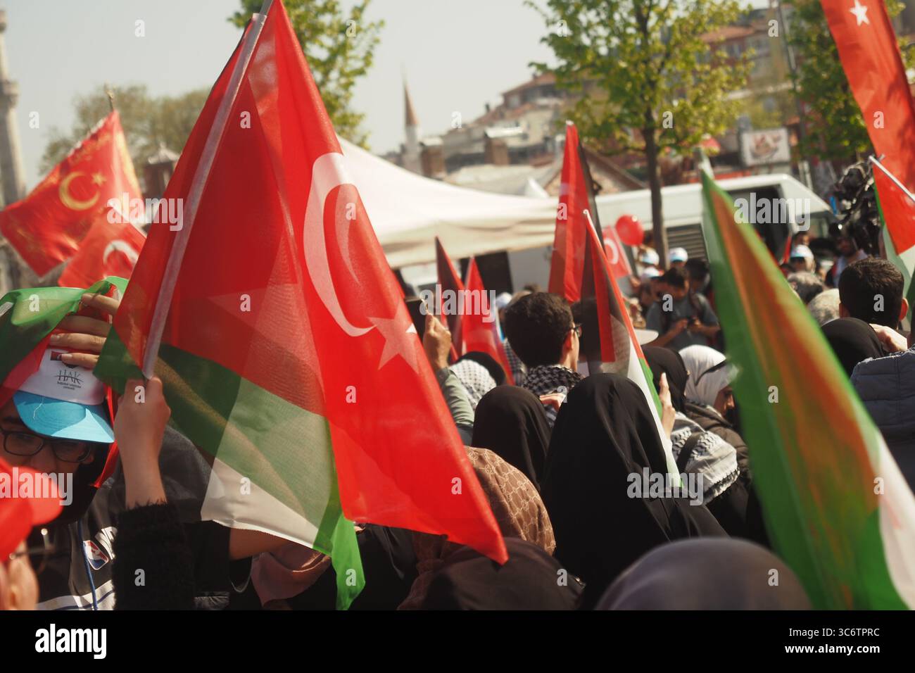 turkey istanbul 20 april 2025, Protest rally with turkish and ...