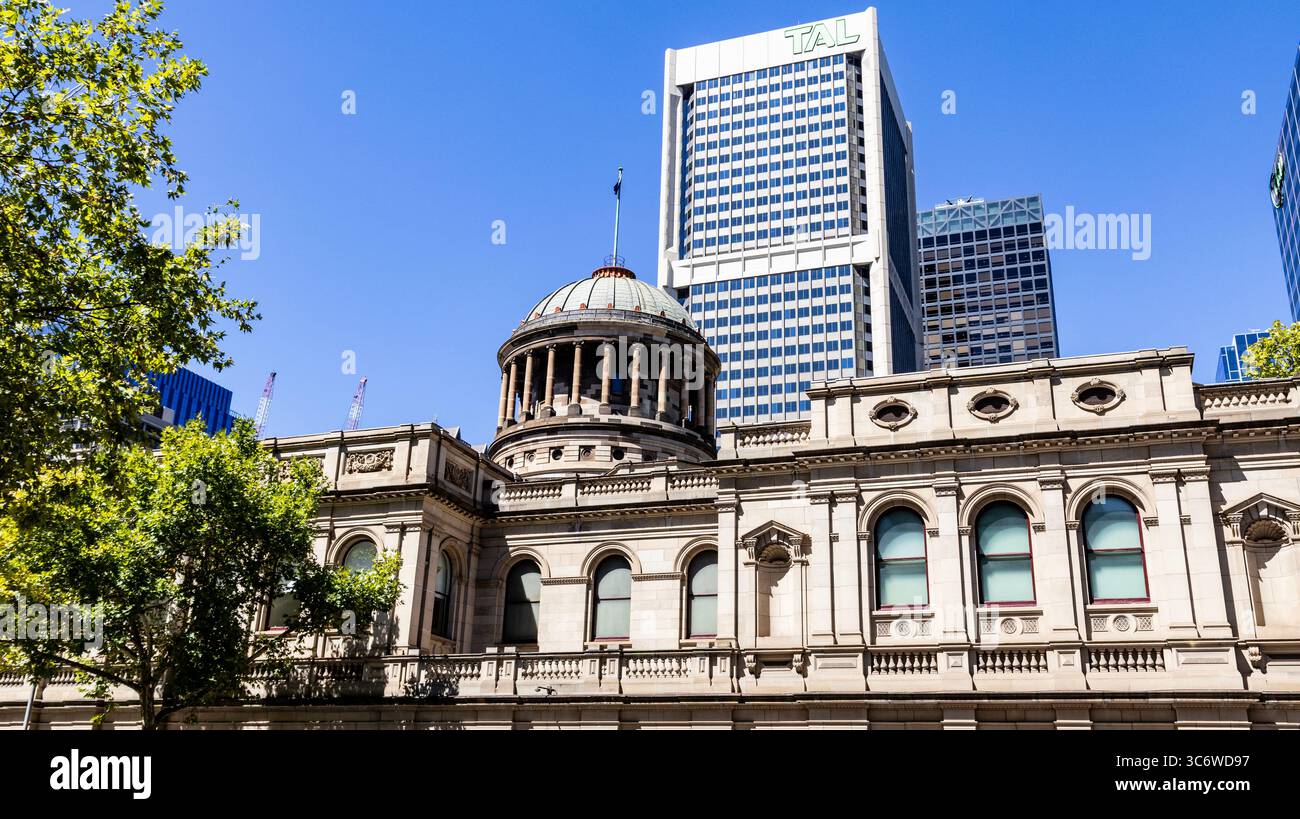 Facade of the Supreme Court of Victoria building, built between 1874 ...