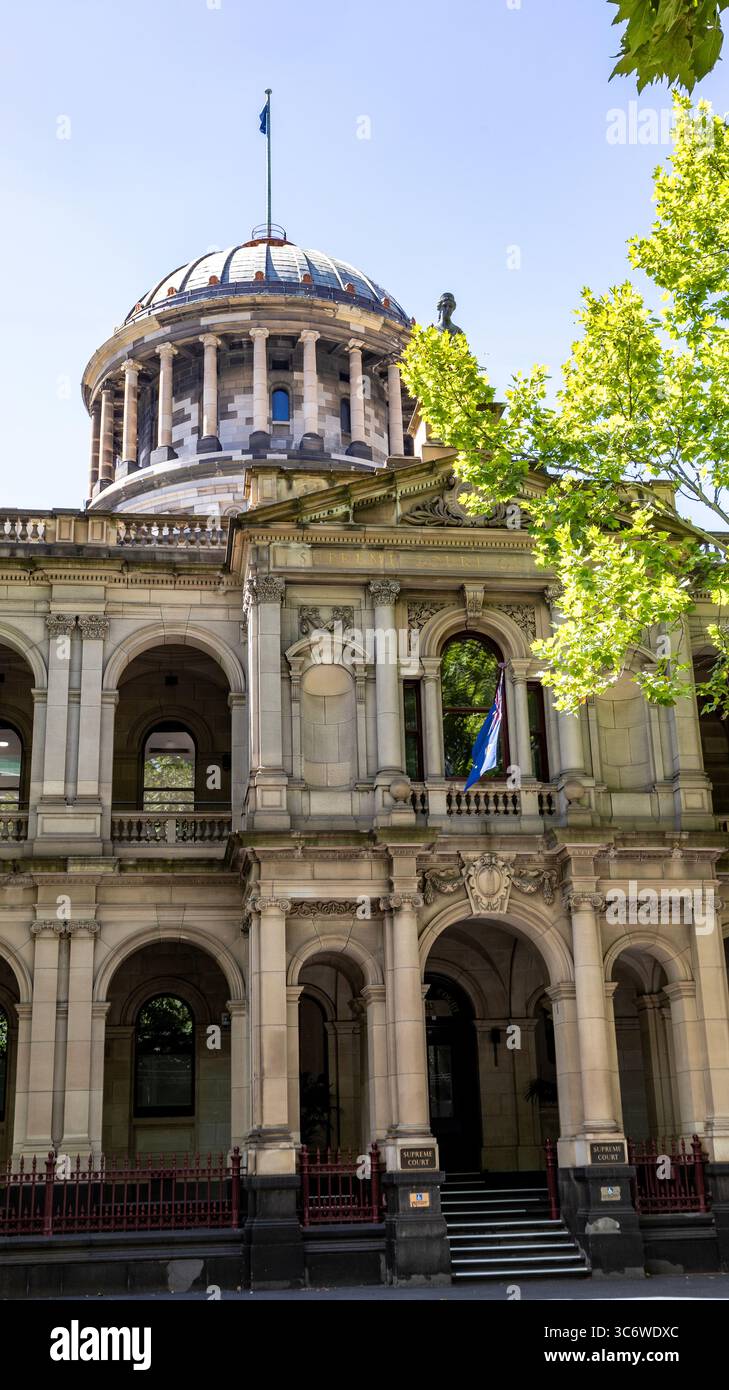 Facade of the Supreme Court of Victoria building, built between 1874 ...