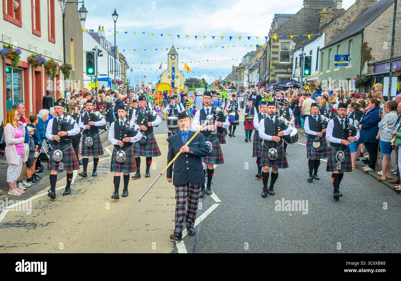 Lauder, Scottish Borders, UK. 31st July, 2025. Local take to the high ...