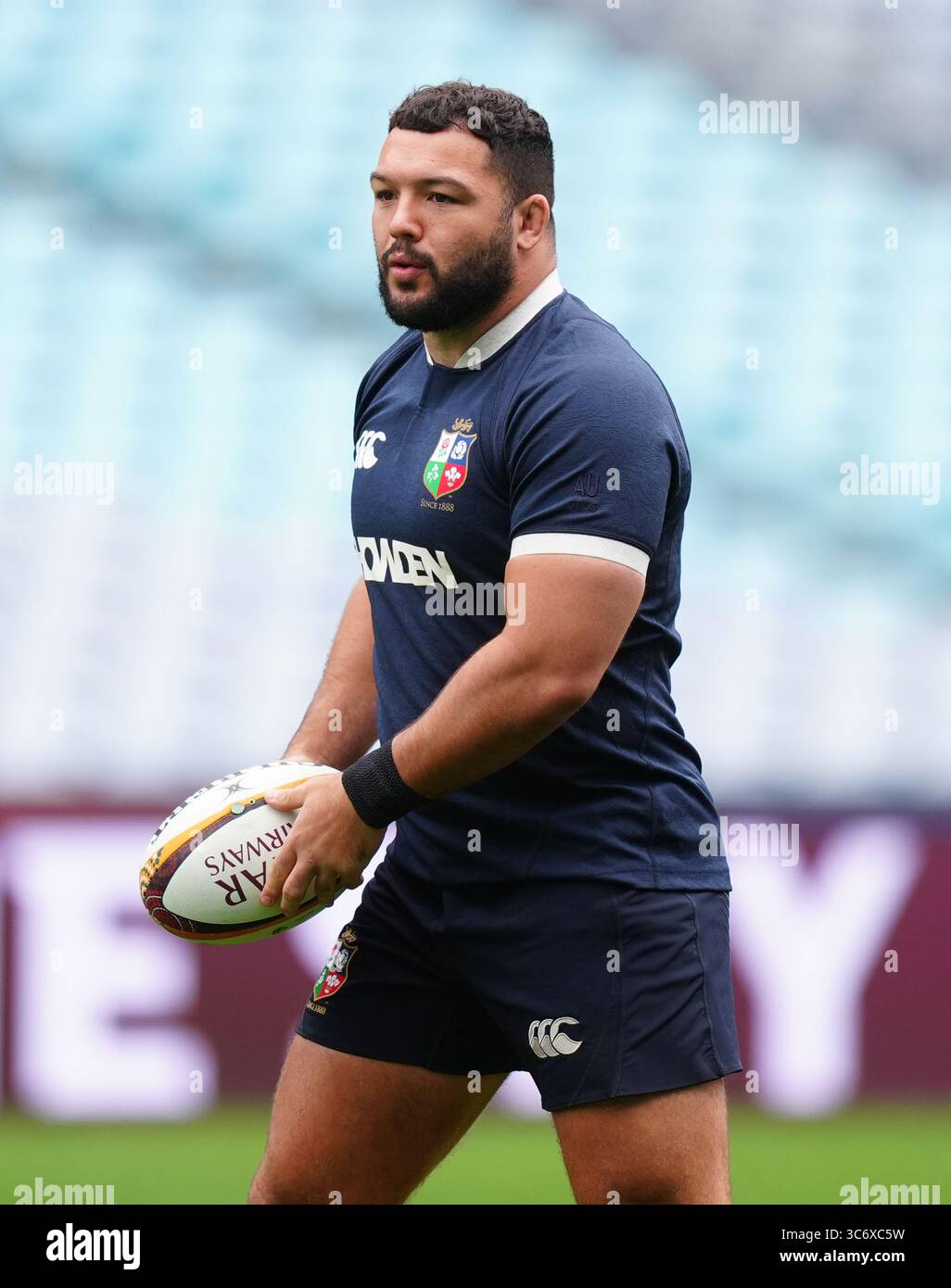 British and Irish Lions Ellis Genge during the Captains Run at Accor ...