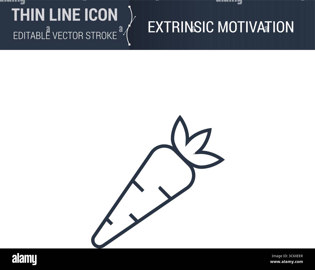 Extrinsic Motivation Symbol Icon. Sleek Thin Line Business Icon. Stroke ...