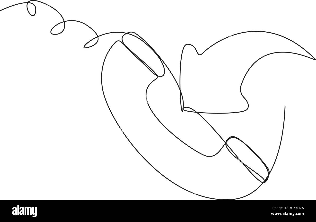 Phone receiver with arrow indicating call options, Vector Illustration ...